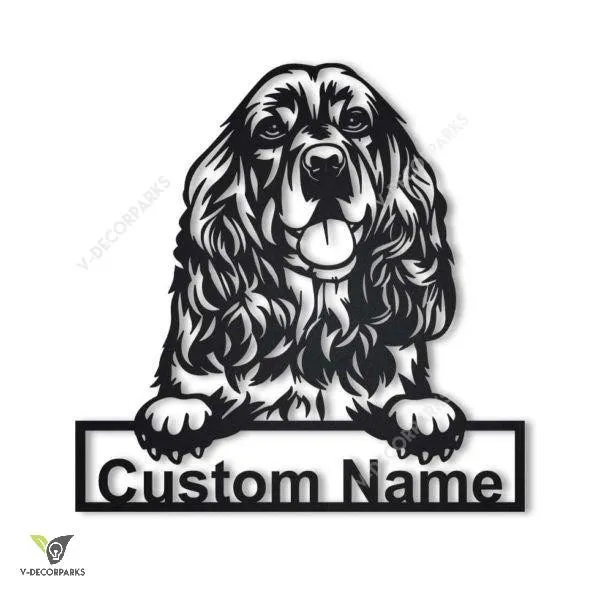 Cocker Spaniel Personalized Metal Wall Decor, Cut Metal Sign, Metal ...