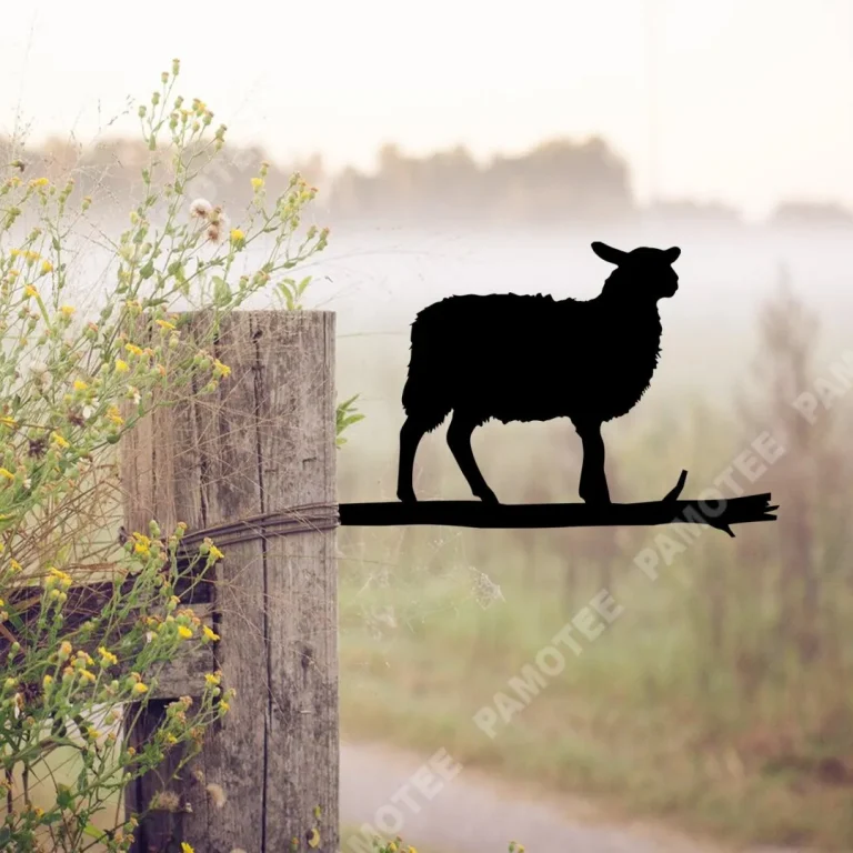 Sheep Tree Stake, Farmhouse Steel Art, Gift For Him | Nalaprint