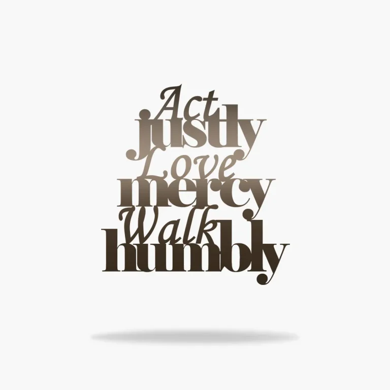 Act Justly Sign, Cut Metal Sign | Nalaprint