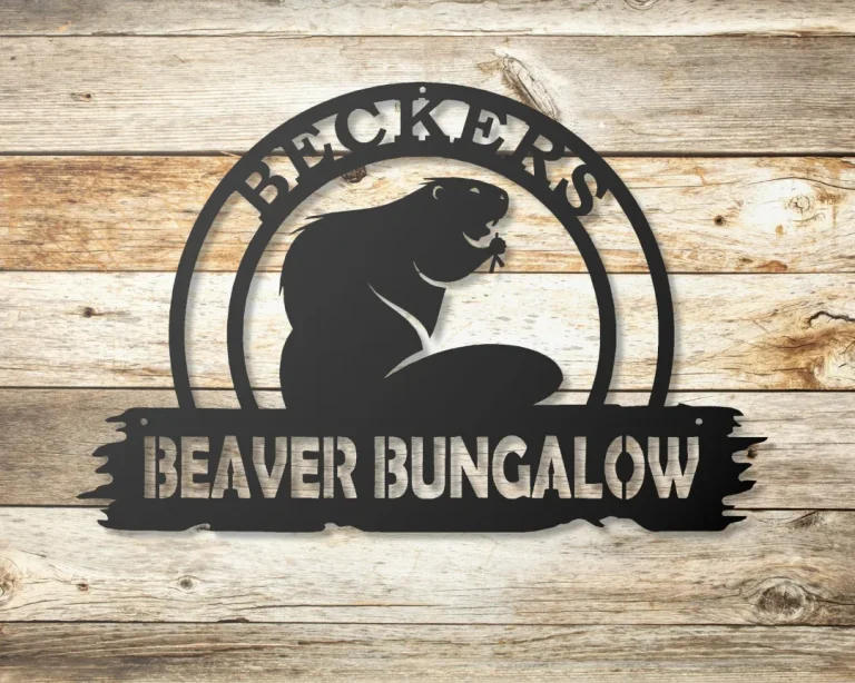 Personalized Beaver Name Sign, Metal Sign Wall Decor, Metal Sign ...
