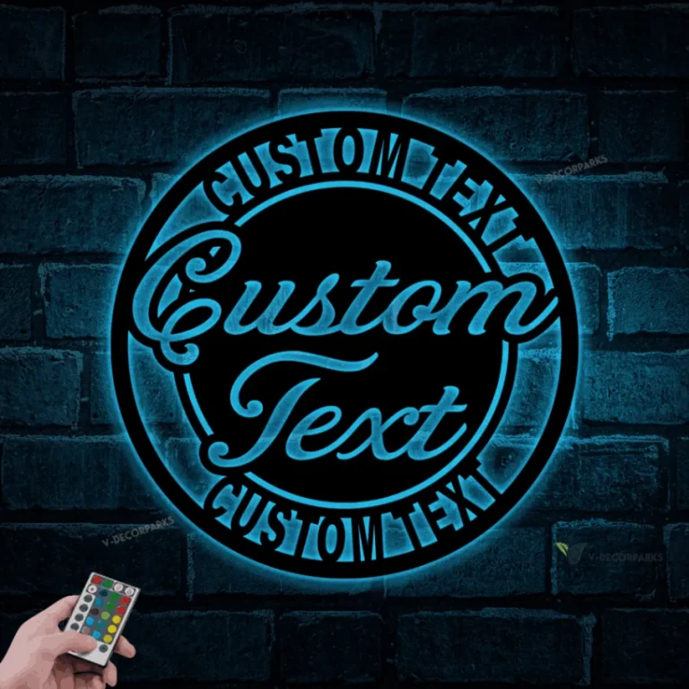 Backyard Paradise Metal Sign With Led Lights, Custom Backyard Sign ...