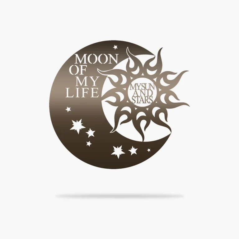 Moon Of My Life Sign, Cut Metal Sign | Nalaprint
