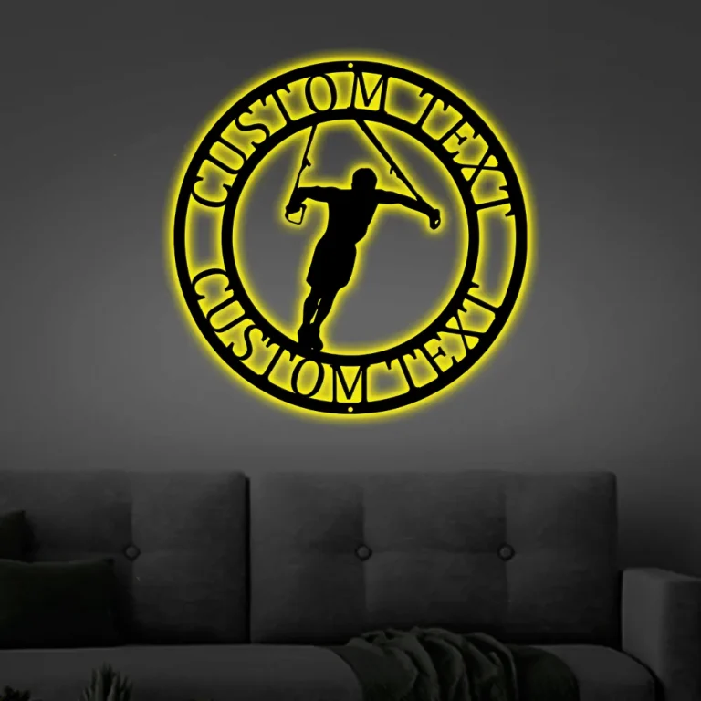 Crossfit Gym Sign Led Lights Monogram Steel Sign, Personalized Crossfit ...