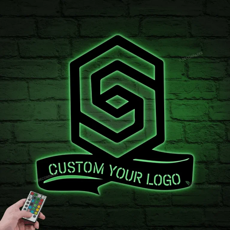 Custom Metal Business Logo Sign With Led Lights, Custom Company Logo ...