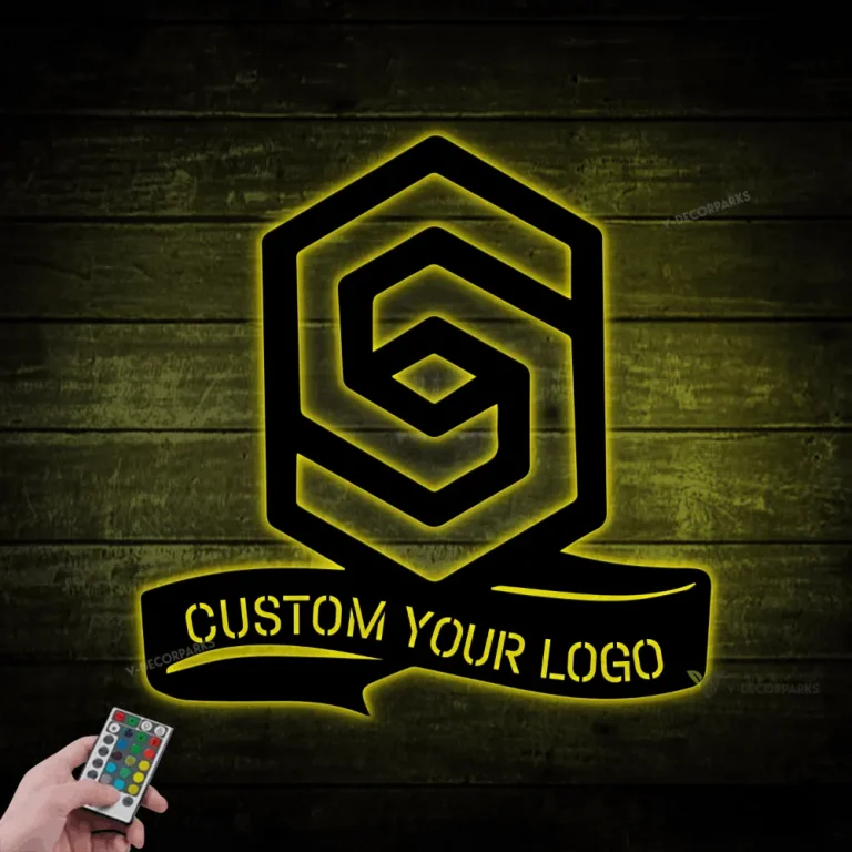 Custom Metal Business Logo Sign With Led Lights, Custom Company Logo ...