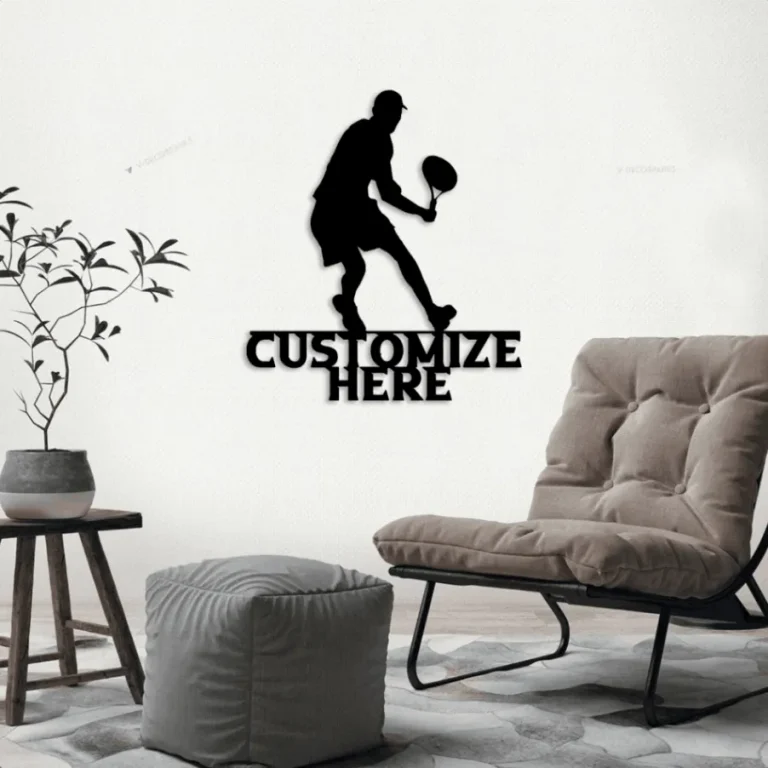 Customizable Metal Tennis Player Led Lights Sign, Personalized Tennis ...