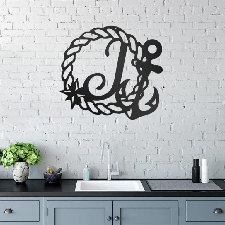 Starboard (initial) Family Name Sign, Outdoor Name Sign Metal, Split ...