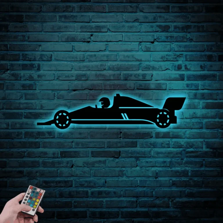 Formula 1 2022 Led Lights, Metal Sign, F1 Metal Silhouette Wall Art ...
