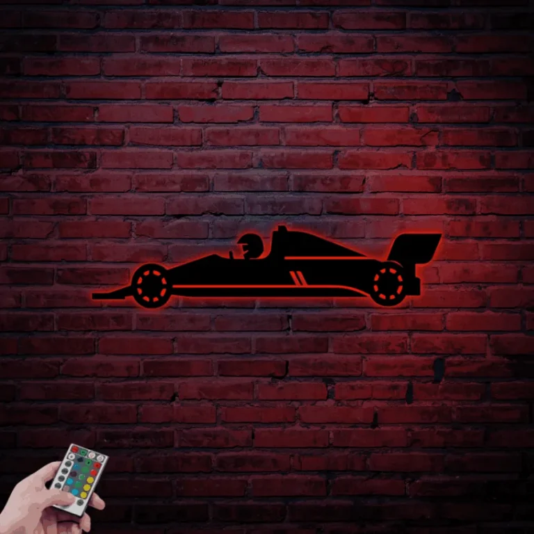 Formula 1 2022 Led Lights, Metal Sign, F1 Metal Silhouette Wall Art ...
