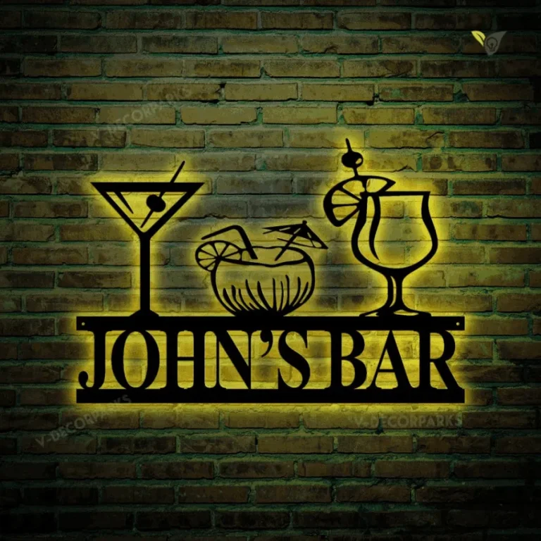Metal Bar Sign-personalized Bar Theme Sign, Custom Bar Theme Sign With ...