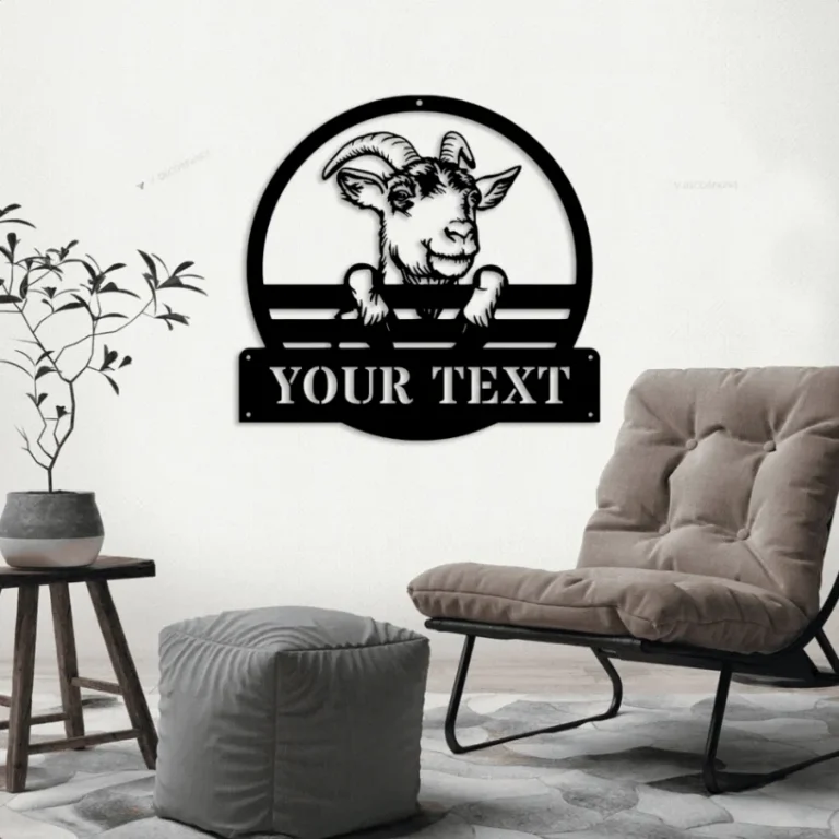 Personalized Goat Farm Monogram Metal Sign Art With Led Lights, Custom ...