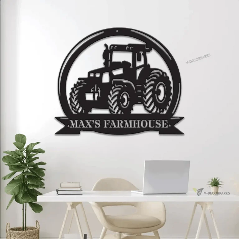 Personalized Tractor Metal Sign With Led Lights, Farmhouse Decor, Gift ...