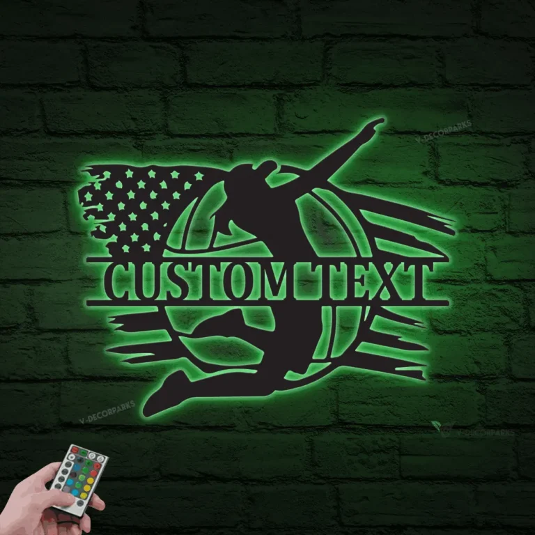 Personalized Us Volleyball Gift For Girls, Volleyball Metal Sign With ...