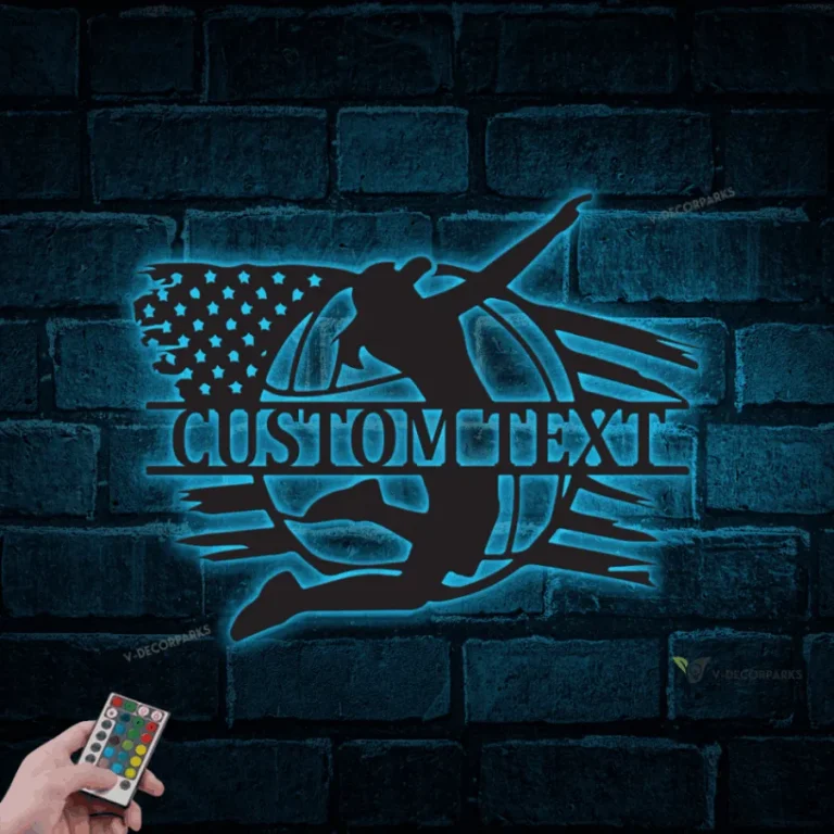 Personalized Us Volleyball Gift For Girls, Volleyball Metal Sign With ...