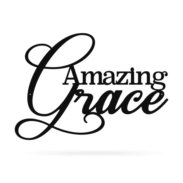 Amazing Grace Wall Art, Cut Metal Sign, Metal Wall Art, Metal House ...