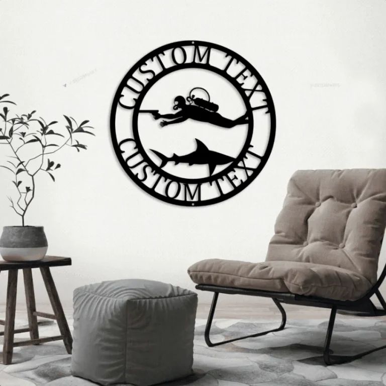 Steel Scuba Diving Led Lights Sign Home Wall Decor, Scuba Diver ...