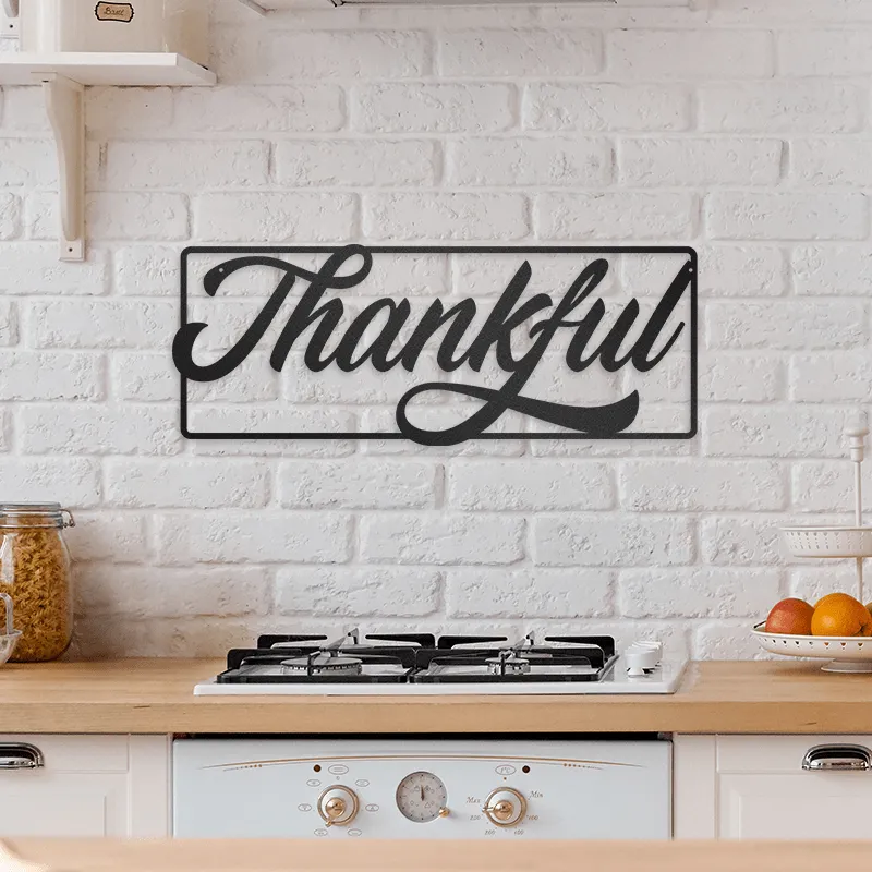 Thankful Metal Sign Wall Decor, Metal Sign Outdoor, Cut Metal Sign ...