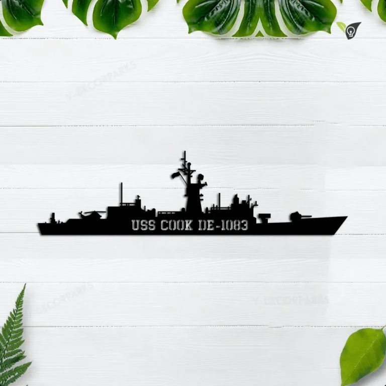 Uss Cook De-1083 Metal Wall Art, Custom Us Navy Ships Metal Sign, Metal ...