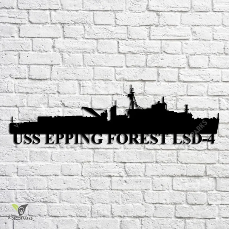 Uss Epping Forest Lsd 4 Navy Ship Metal Art, Navy Ships Silhouette ...