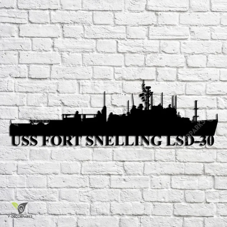 Uss Fort Snelling Lsd-30 Navy Ship Metal Art, Navy Ships Silhouette ...
