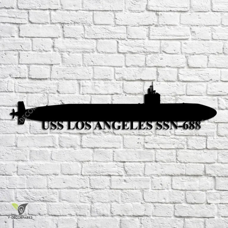 Uss Los Angeles Ssn-688 Navy Ship Metal Art, Navy Ships Silhouette ...