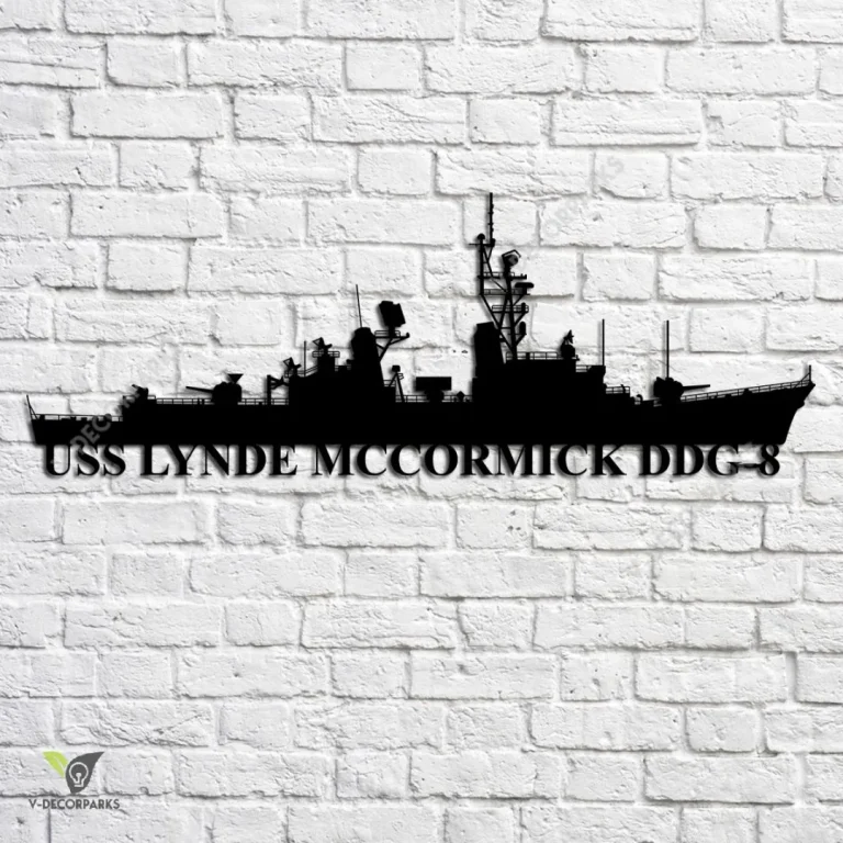 Uss Lynde Mccormick Ddg-8 Navy Ship Metal Art, Navy Ships Silhouette ...