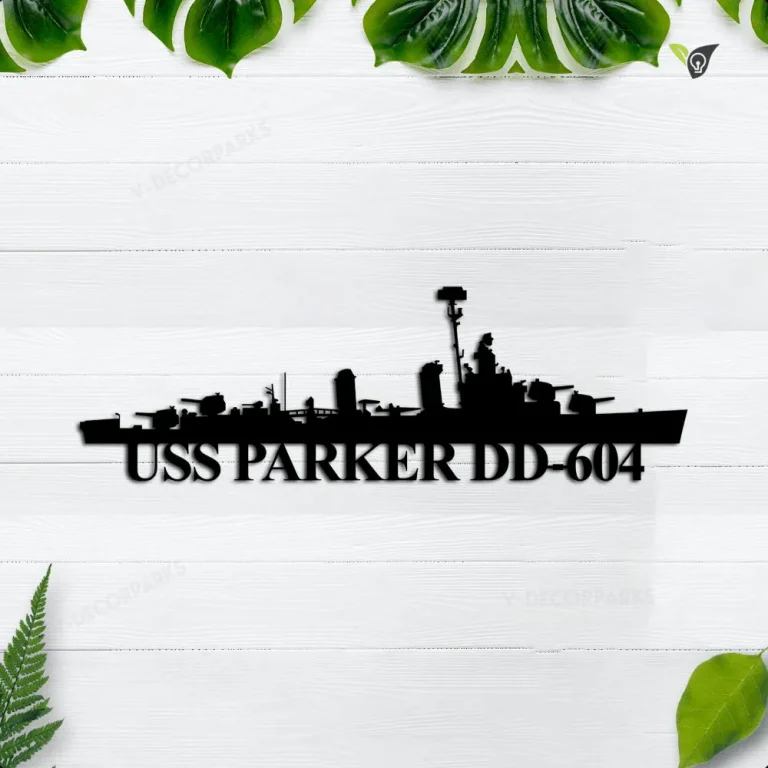 Uss Parker Dd-604 Metal Wall Art, Custom Us Navy Ships Metal Sign ...