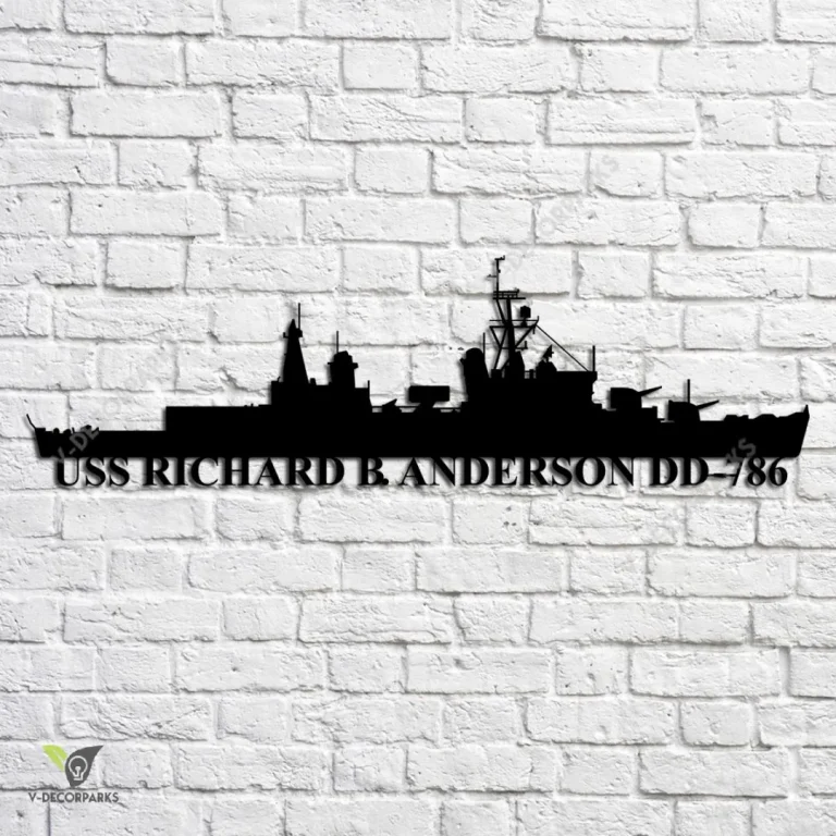 Uss Richard B. Anderson Dd-786 Navy Ship Metal Art, Navy Ships ...