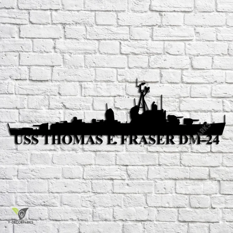 Uss Thomas E. Fraser Dm-24 Navy Ship Metal Art, Navy Ships Silhouette ...
