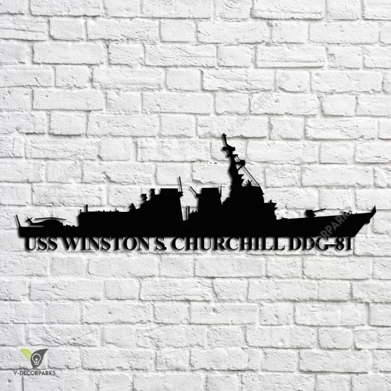 Uss Winston S. Churchill Ddg-81 Navy Ship Metal Art, Navy Ships ...