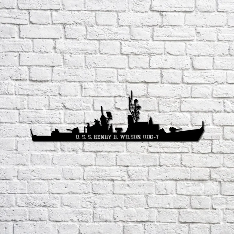 Usshenry B Wilson Ddg-7 Navy Ship Metal Sign, Memory Wall Metal Sign ...