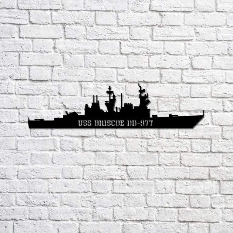 Uss Briscoe Dd-977 Ship Navy Ship Metal Sign, Memory Wall Metal Sign ...
