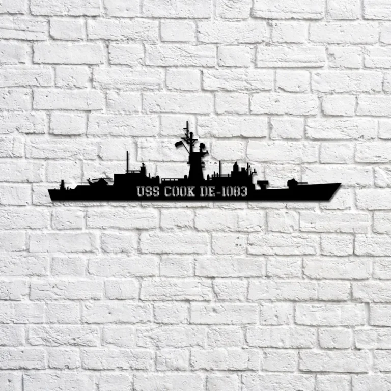 Uss Cook De-1083 Navy Ship Metal Sign, Memory Wall Metal Sign Gift For ...