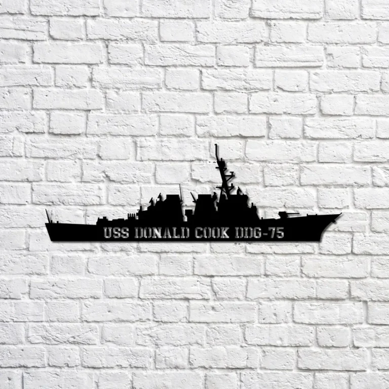 Uss Donald Cook Ddg-75 Navy Ship Metal Sign, Memory Wall Metal Sign ...