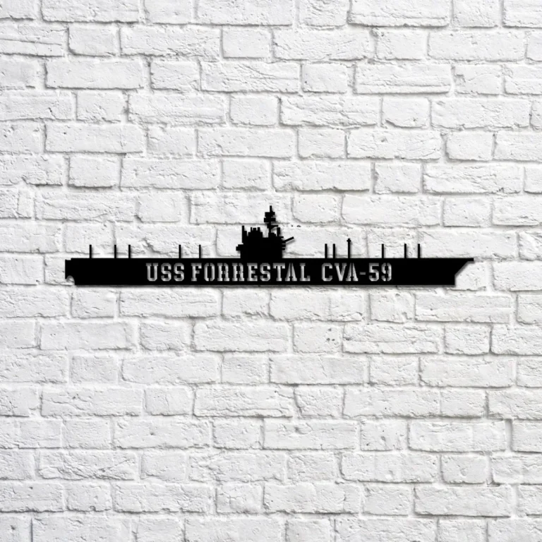 Uss Forrestal Cva-59 Navy Ship Metal Sign, Memory Wall Metal Sign Gift ...