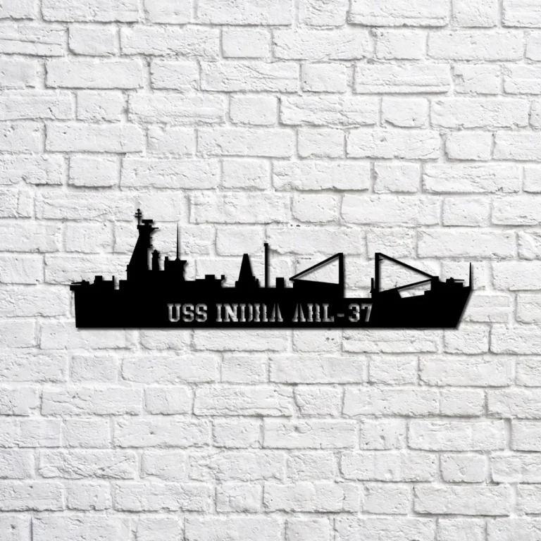 Uss Indra Arl-37 Navy Ship Metal Sign, Memory Wall Metal Sign Gift For ...