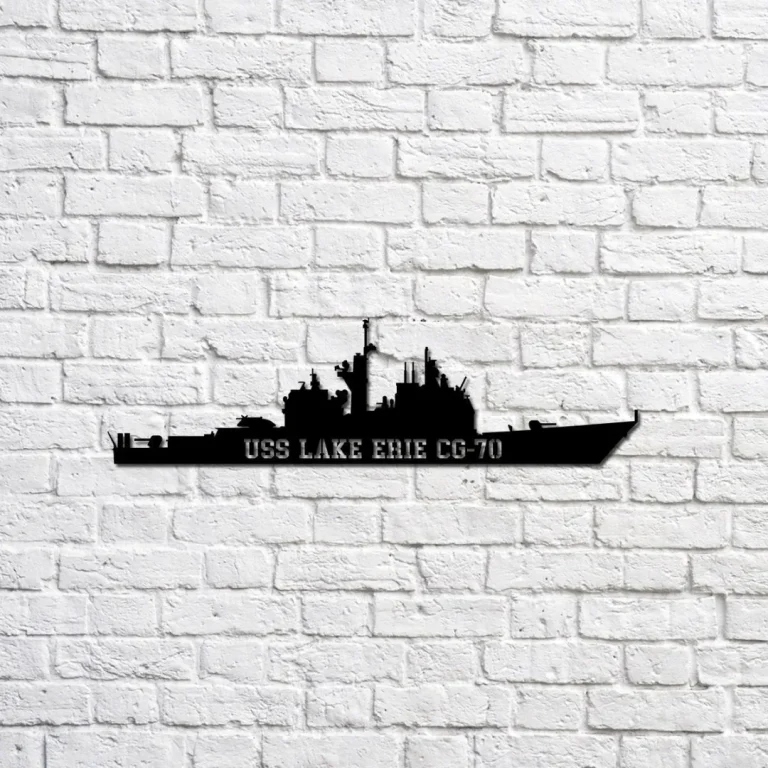 Uss Lake Erie Cg-70 Navy Ship Metal Sign, Memory Wall Metal Sign Gift ...