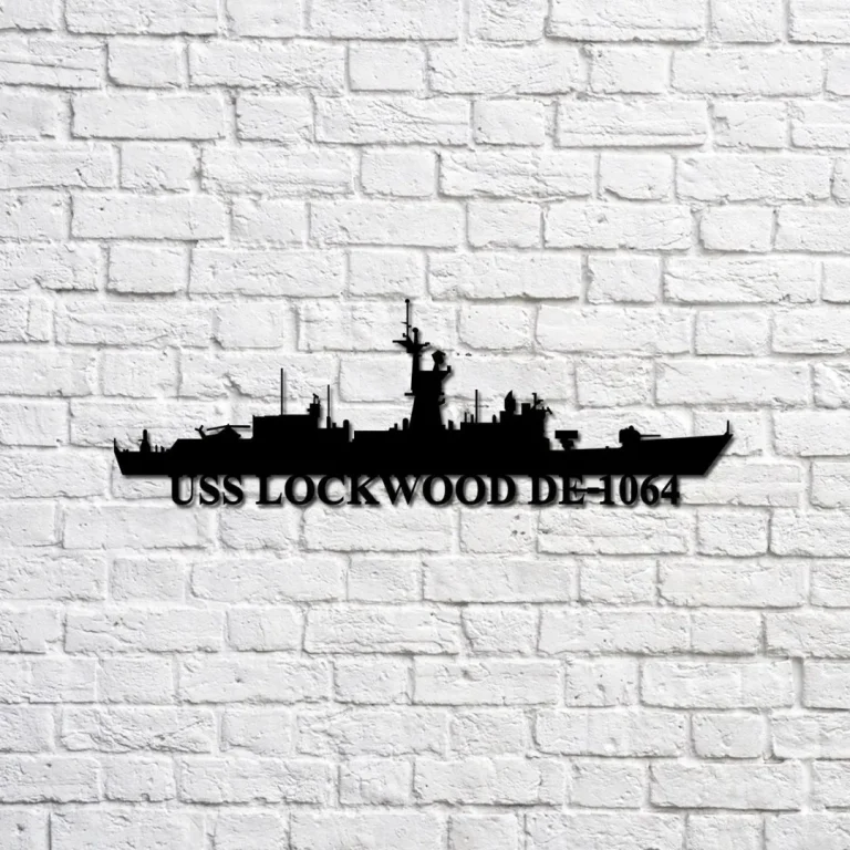 Uss Lockwood Df-1064 Navy Ship Metal Sign, Memory Wall Metal Sign Gift ...