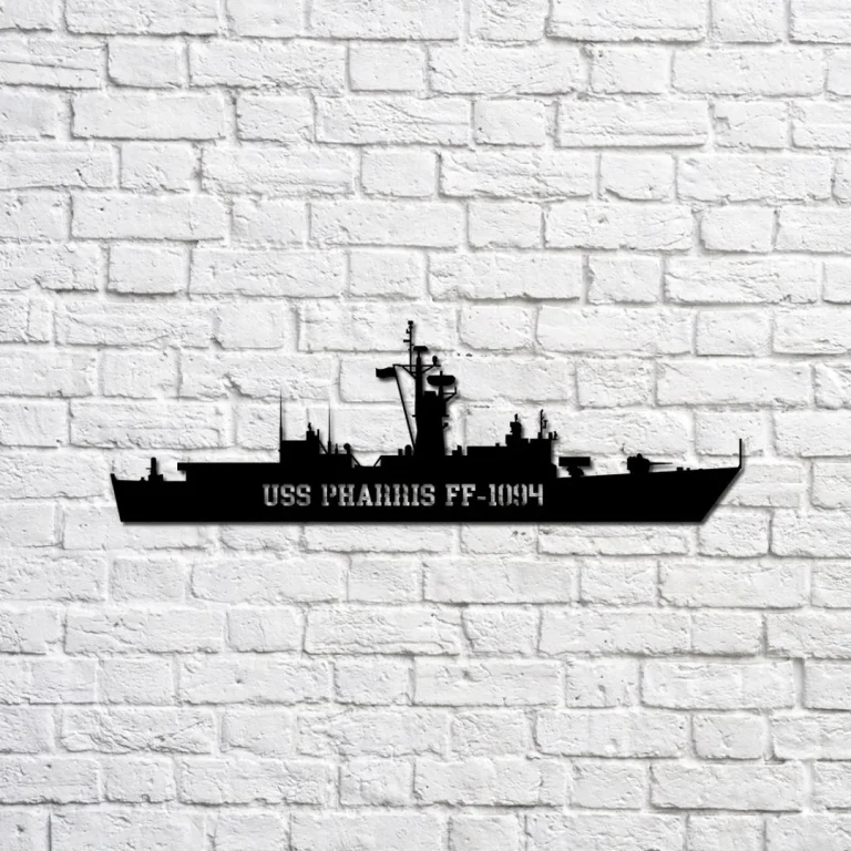 Uss Pharris Ff-1094 Navy Ship Metal Sign, Memory Wall Metal Sign Gift ...