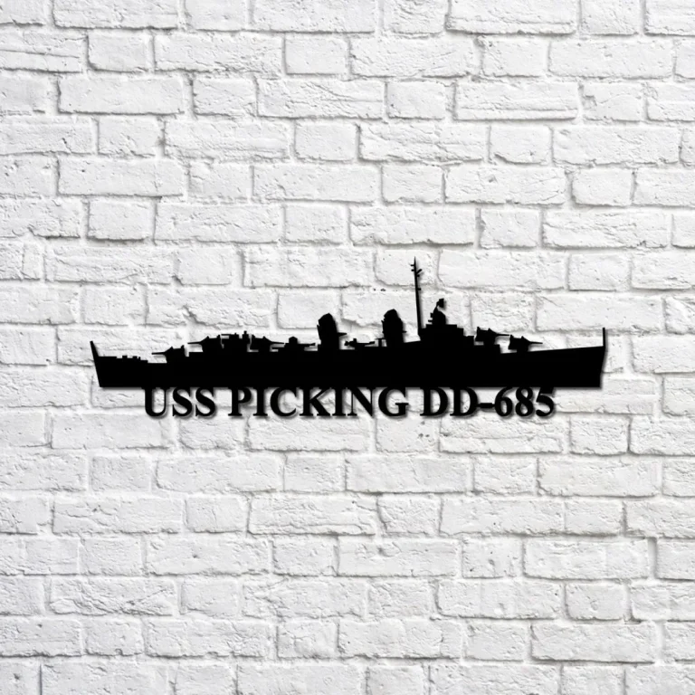 Uss Picking Dd-685 Navy Ship Metal Sign, Memory Wall Metal Sign Gift ...