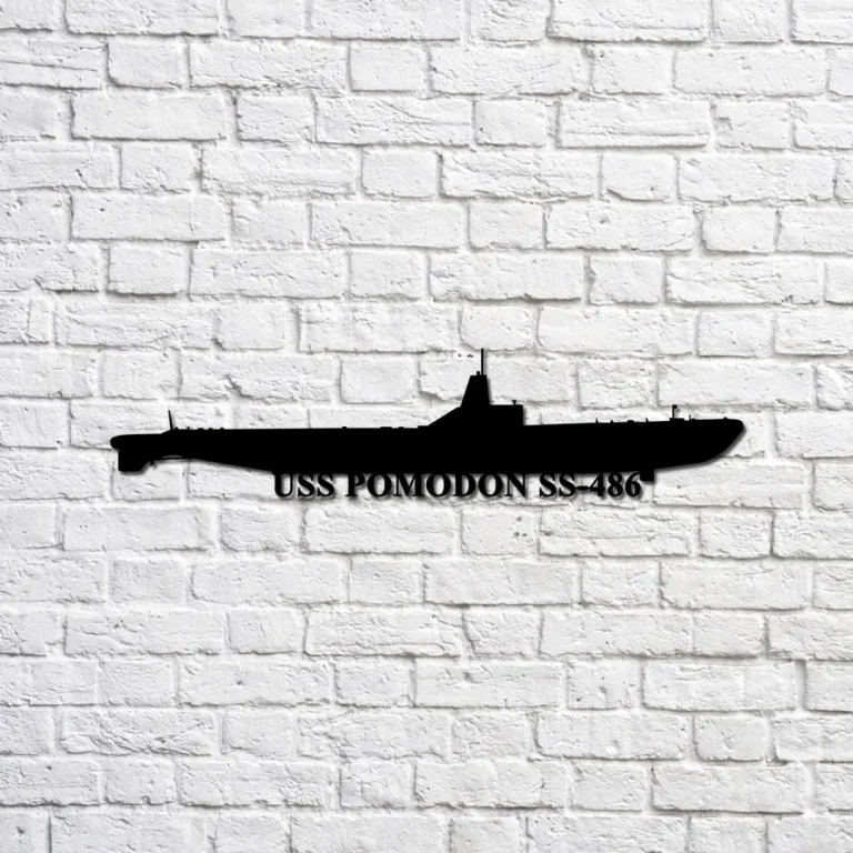 Uss Pomodon Ss-486 Submarine Navy Ship Metal Sign, Memory Wall Metal ...