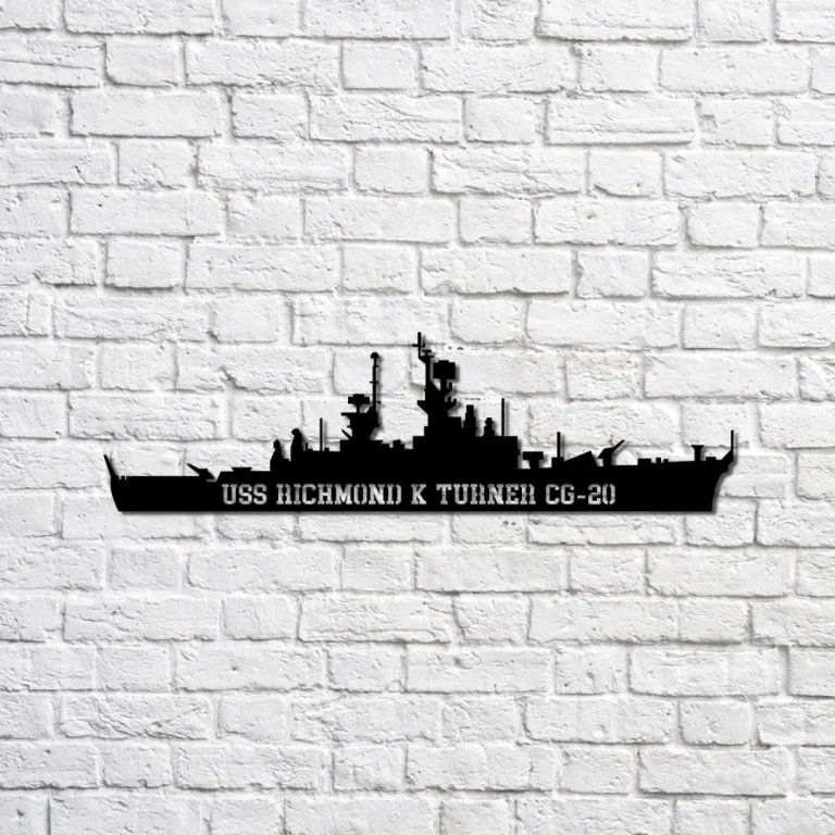 Uss Richmond K Turner Cg-20 Navy Ship Metal Sign, Memory Wall Metal Sign Gift For Navy Veteran ...