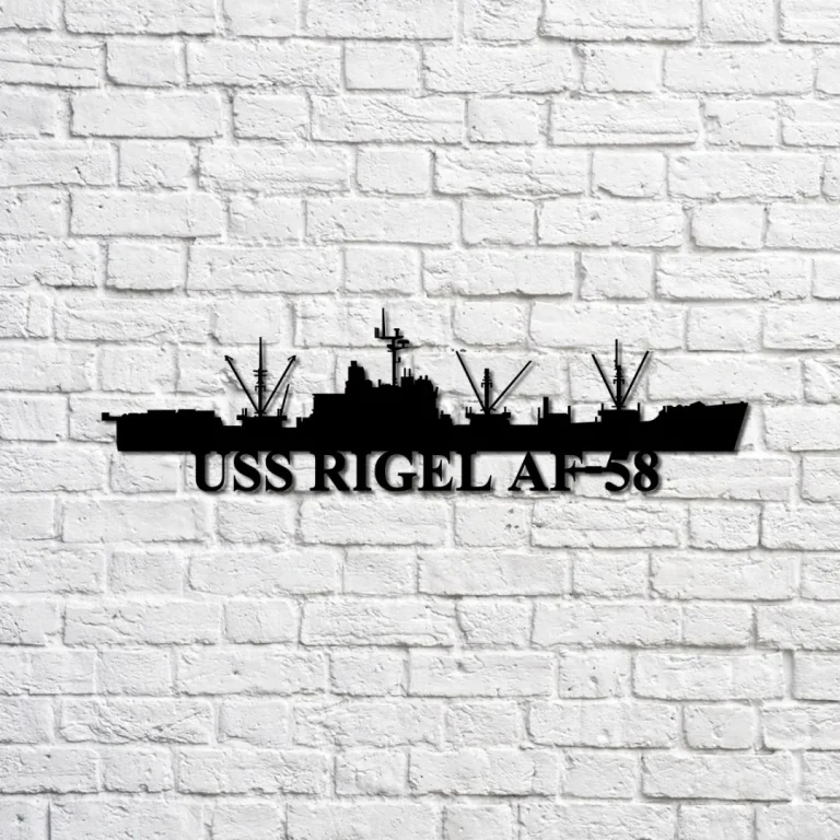 Uss Rigel Af-58 Navy Ship Metal Sign, Memory Wall Metal Sign Gift For ...