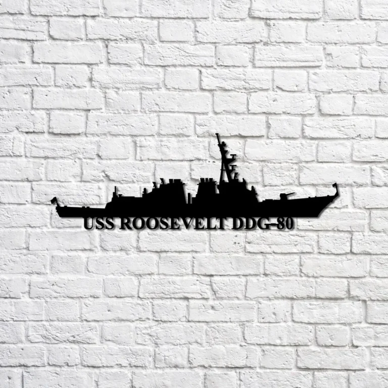 Uss Roosevelt Ddg-80 Navy Ship Metal Sign, Memory Wall Metal Sign Gift ...