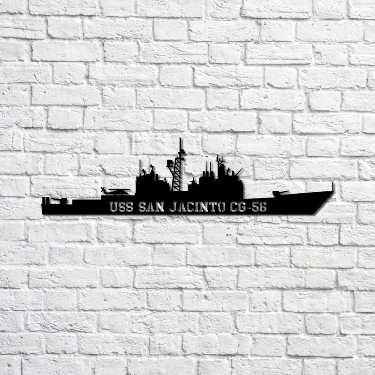 Uss San Jacinto Cg-56 Navy Ship Metal Sign, Memory Wall Metal Sign Gift ...