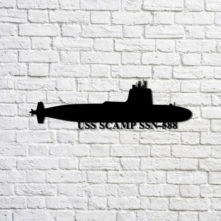 Uss Scamp Ssn-588 Submarine Navy Ship Metal Sign, Memory Wall Metal ...