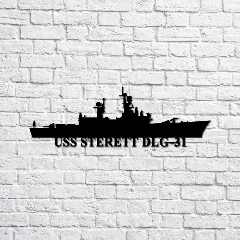 Uss Sterett Dlg-31 Navy Ship Metal Sign, Memory Wall Metal Sign Gift ...