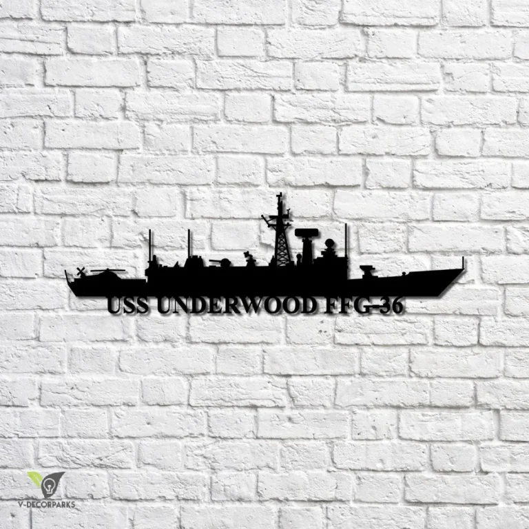 Uss Underwood Ffg-36 Navy Ship Metal Sign, Memory Wall Metal Sign Gift ...