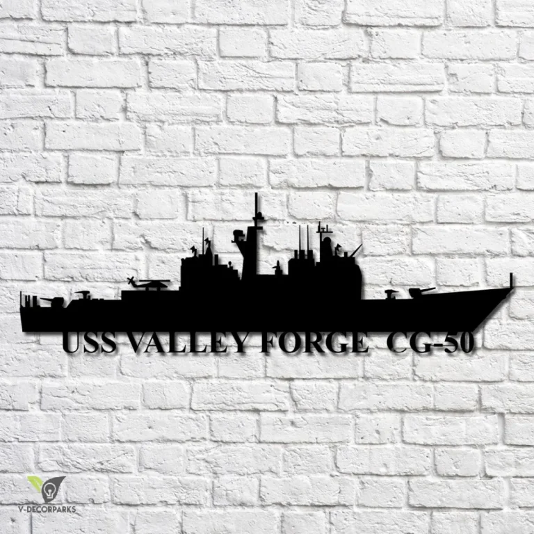 Uss Valley Forge Cg-50 Navy Ship Metal Art, Custom Us Navy Ship Cut ...