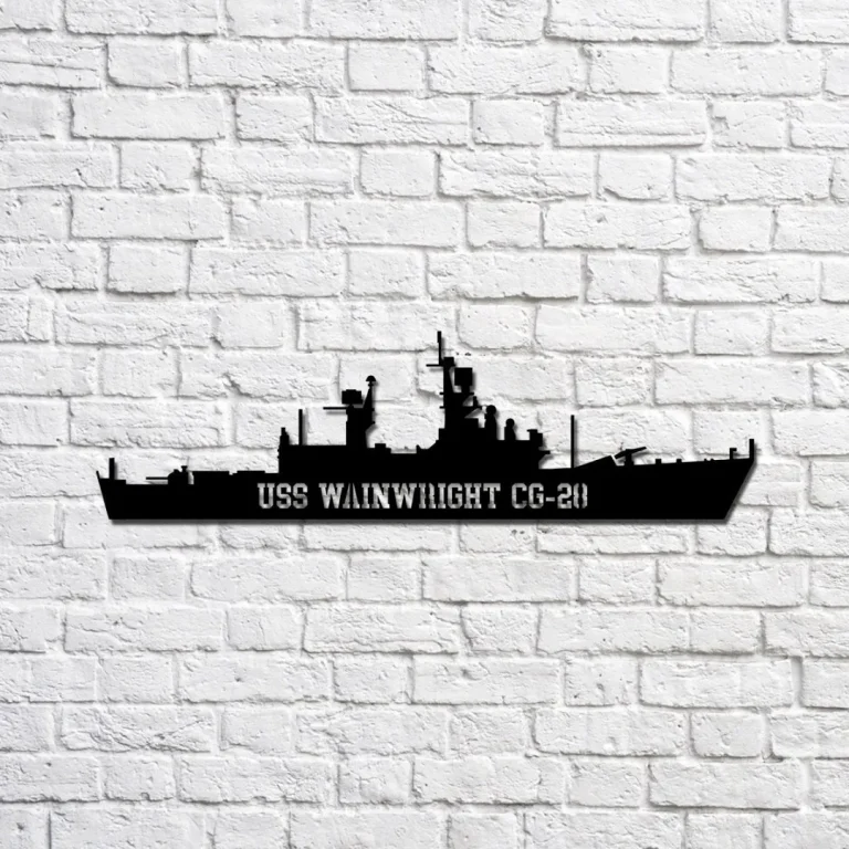 Uss Wainwright Cg-28 Navy Ship Metal Sign, Memory Wall Metal Sign Gift ...